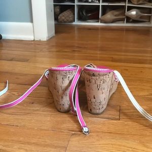 Coach | Shoes | Coach Hot Pink Wedge Sandals | Poshmark